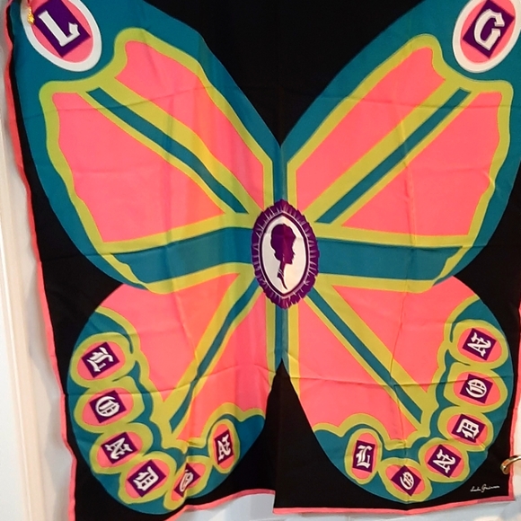 Lulu Guinness | Accessories | Lulu Guinness Scarf Pink Butterfly London ...